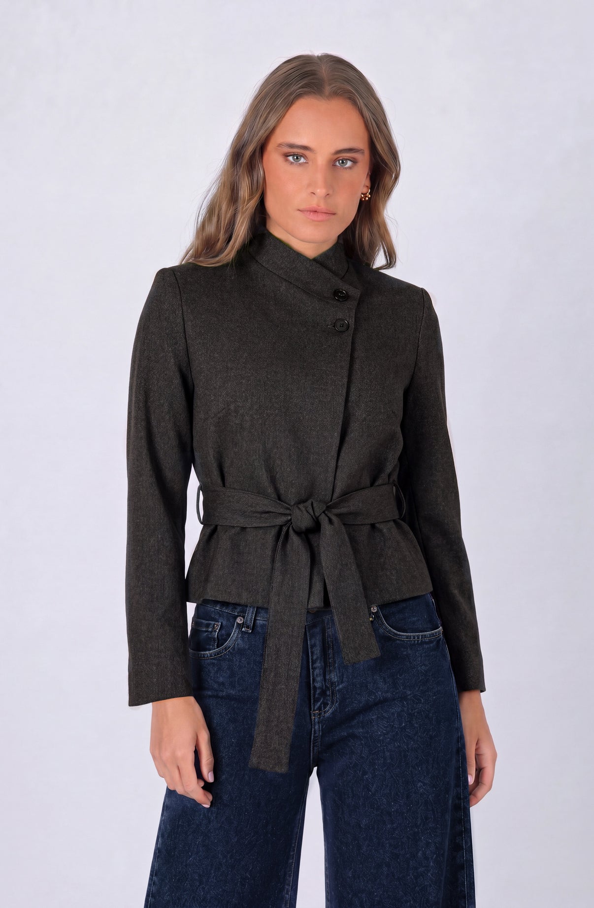 Blazer Cruzado Lazo Brown – Raindoor-Peru